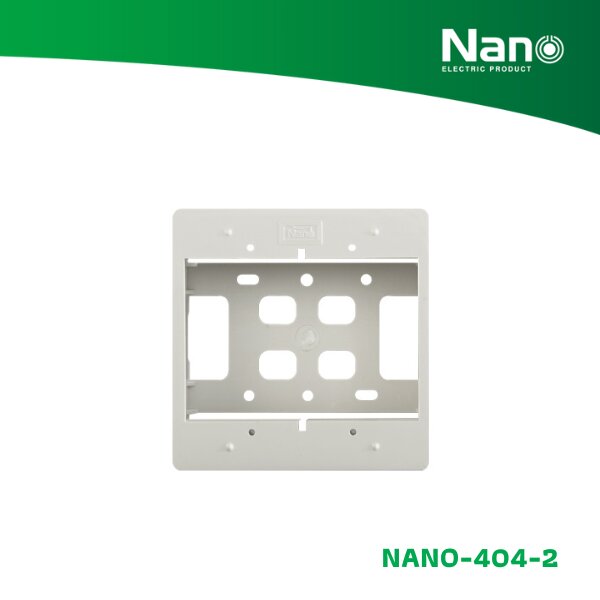 NANO กล่องลอยขอบมน ขนาด 2x4x1.5" สีขาว (50 ชิ้น/กล่อง) รุ่น NANO-403-2 - NANO ELECTRIC PRODUCT