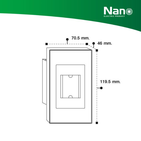 NANO กล่องครอบเบรกเกอร์แบบฝัง ขนาด 2x4" สีขาว (50 ชิ้น/กล่อง) รุ่น NANO-407 - NANO ELECTRIC PRODUCT