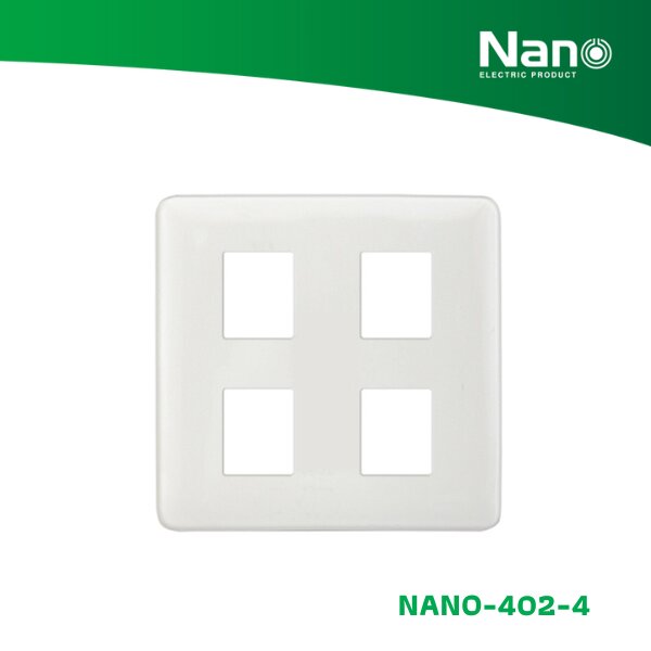 NANO กล่องลอยขอบเหลี่ยม ขนาด 2x4x1.5" สีขาว (50 ชิ้น/กล่อง) รุ่น NANO-403-1 - NANO ELECTRIC PRODUCT