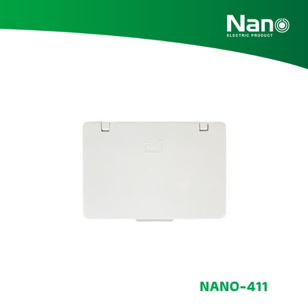 NANO ฝาครอบ ขนาด 3.5x5x1" สีขาว (ฝาดำใส) (50 ชิ้น/กล่อง) รุ่น NANO-411CB - NANO ELECTRIC PRODUCT