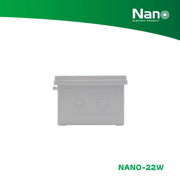 NANO ตู้กันน้ำพลาสติก ขนาด 8.5x9.5x5" สีขาว (10 ชิ้น/กล่อง) รุ่น NANO-22W - NANO ELECTRIC PRODUCT