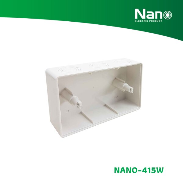 NANO กล่องลอยสำหรับฝาครอบแผงหน้ากากกันน้ำ สีขาว (20 ชิ้น/กล่อง) รุ่น ...