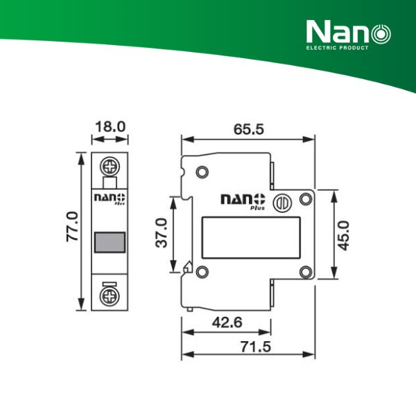 NANO อุปกรณ์ป้องกันฟ้าผ่า NANO PLUS ป้องกันไฟกระชาก 1P 20-40kA (1 ชิ้น ...