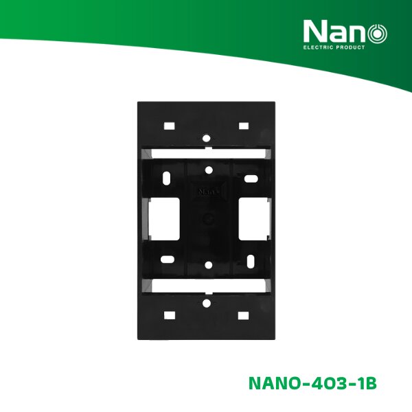 NANO กล่องลอยขอบเหลี่ยม ขนาด 2x4x1.5" สีดำ (50 ชิ้น/กล่อง) รุ่น NANO-403-1B - NANO ELECTRIC PRODUCT