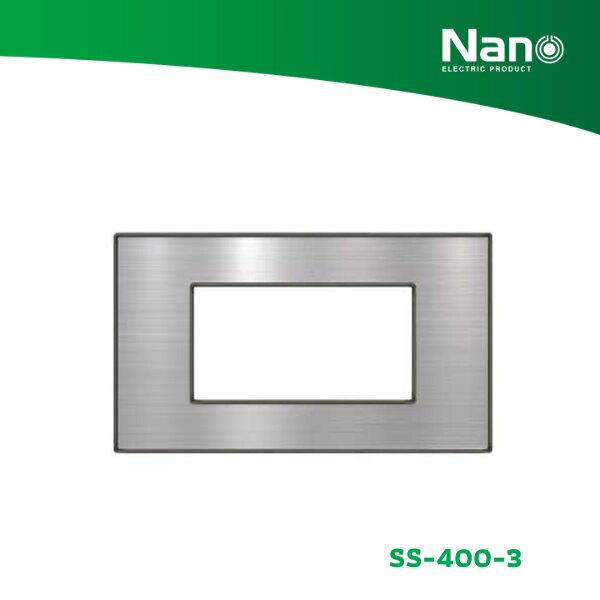 NANO เต้ารับคู่แนวตั้งมีกราวด์ + ม่านนิรภัย 16A 250V ขนาด 3 ช่อง Classic series สีดำ (แบบขันน็อต ...