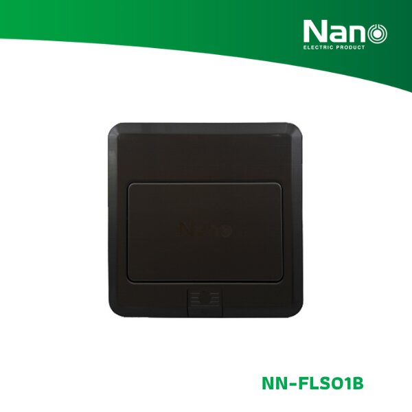 NANO เต้ารับฝังพื้น Pop-up floor socket FLS สีดำ (ไม่รวมเต้ารับ) (1 ชิ้น/กล่อง) รุ่น NN-FLS01B ...