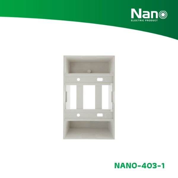 NANO กล่องลอยขอบเหลี่ยม ขนาด 2x4x1.5" สีขาว (50 ชิ้น/กล่อง) รุ่น NANO-403-1 - NANO ELECTRIC PRODUCT