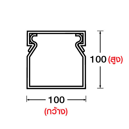 รางเก็บสายไฟเเบบทึบ NANO (วายเวย์)(6เส้น/กล่อง) NNWW100100 - NANO ...