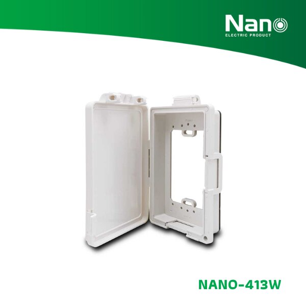 NANO ฝาครอบแผงหน้ากากกันน้ำแบบเรียบ สีขาว (20 ชิ้น/กล่อง) รุ่น NANO ...