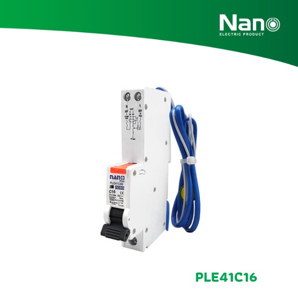 NANO เซอร์กิตเบรกเกอร์กันดูด NANO PLUS 1P 16A 10kA (1 ชิ้น/กล่อง) รุ่น ...