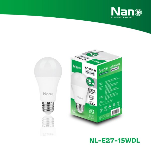 NANO LED Bulb หลอดประหยัดไฟแอลอีดี ขั้ว E27 Daylight (1ชิ้น/กล่อง) รุ่น ...