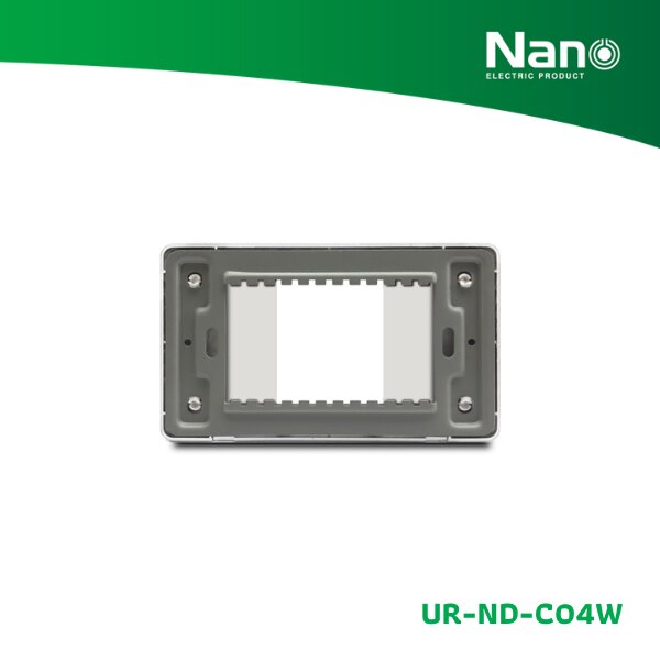 NANO แผงหน้ากากขอบมน ขนาด 1.5 ช่อง Nordic series สีขาว (1 ชิ้น/กล่อง) รุ่น UR-ND-C04W - NANO ...