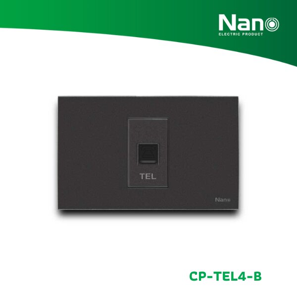 NANO ชุดเต้ารับโทรศัพท์ Urban series สีดำ (1 ชิ้น/กล่อง, 6 ชิ้น/กล่อง ...