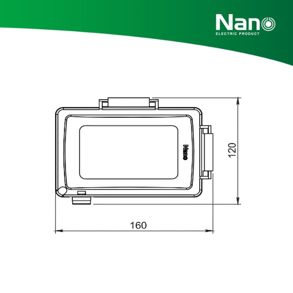 NANO ฝาครอบแผงหน้ากากกันน้ำแบบเรียบ สีขาว (20 ชิ้น/กล่อง) รุ่น NANO ...