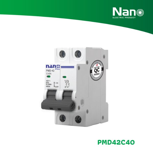 NANO เซอร์กิตเบรกเกอร์ NANO PLUS 2P 40A 10kA (1 ชิ้น/กล่อง, 6 ชิ้น ...