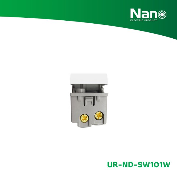 NANO สวิทซ์ 1 ทาง 16A 250V ขนาด 1 ช่อง Nordic series สีขาว (1 ชิ้น/กล่อง) รุ่น UR-ND-SW101W ...