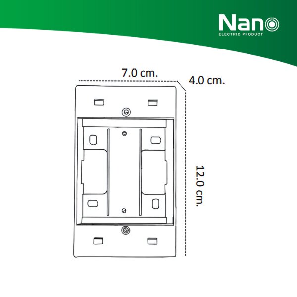 NANO กล่องลอยขอบเหลี่ยม ขนาด 2x4x1.5" สีดำ (50 ชิ้น/กล่อง) รุ่น NANO-403-1B - NANO ELECTRIC PRODUCT