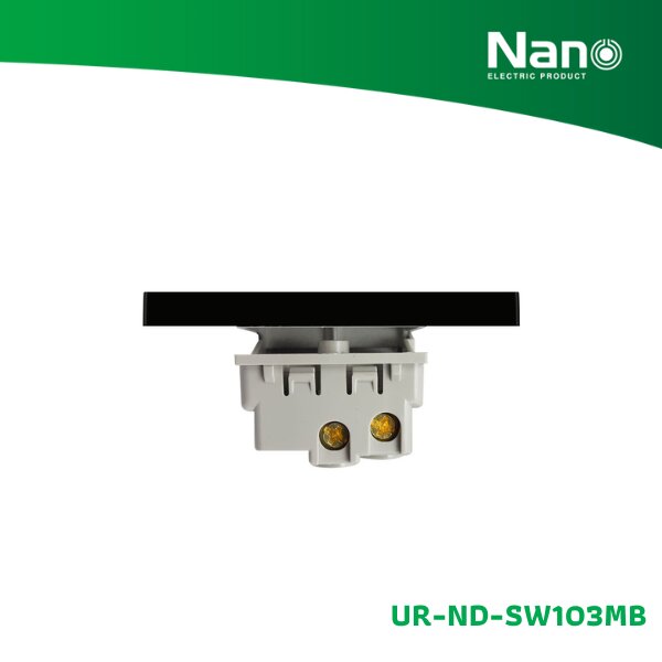 NANO สวิทซ์ 1 ทาง 16A 250V ขนาด 3 ช่อง Nordic series สีดำด้าน (1 ชิ้น/กล่อง) รุ่น UR-ND-SW103MB ...