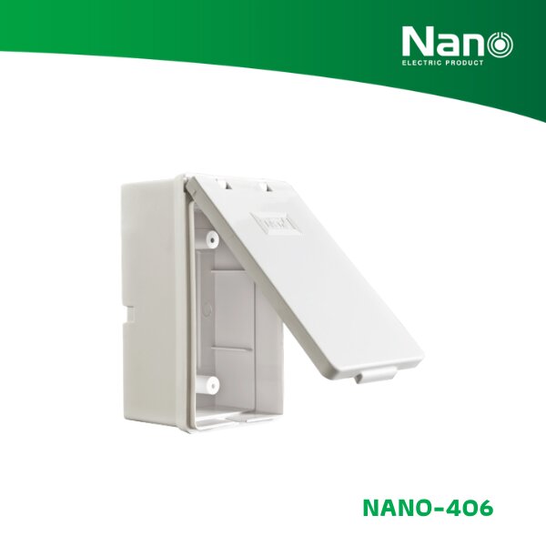 NANO กล่องฝาปิดกันน้ำ ขนาด 3x5.5" สีขาว (30 ชิ้น/กล่อง) รุ่น NANO-406 - NANO ELECTRIC PRODUCT