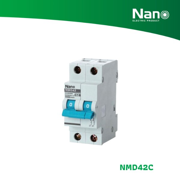 NANO เซอร์กิตเบรกเกอร์ MCB 2 Pole 20A 10kA (6 ชิ้น/กล่อง) รุ่น NMD42C20 - NANO ELECTRIC PRODUCT