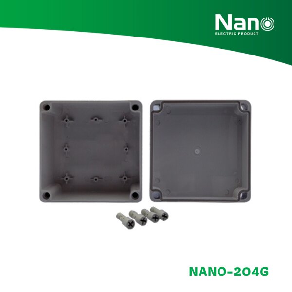 Nano กล่องกันน้ำ ขนาด 6x6x3 3 สีเทา 30 ชิ้น กล่อง รุ่น Nano 204g