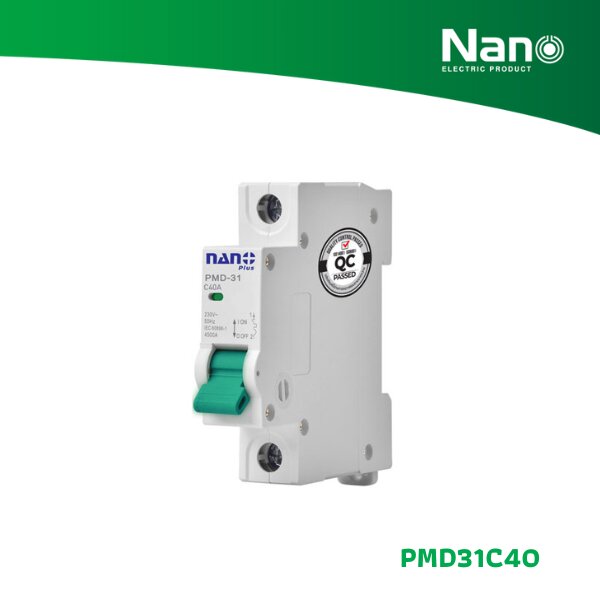 NANO เซอร์กิตเบรกเกอร์ NANO PLUS 1P 40A 6kA (1 ชิ้น/กล่อง, 12 ชิ้น ...