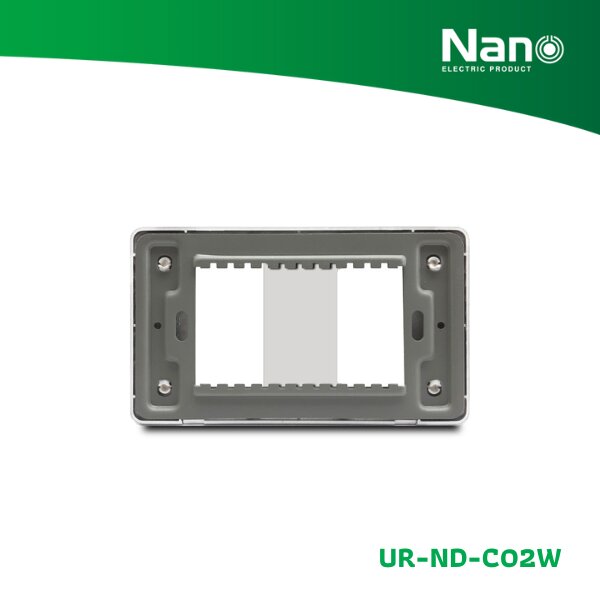 NANO แผงหน้ากากขอบมน ขนาด 2 ช่อง Nordic series สีขาว (1 ชิ้น/กล่อง) รุ่น UR-ND-C02W - NANO ...