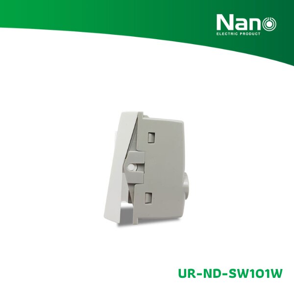 NANO สวิทซ์ 1 ทาง 16A 250V ขนาด 1 ช่อง Nordic series สีขาว (1 ชิ้น/กล่อง) รุ่น UR-ND-SW101W ...