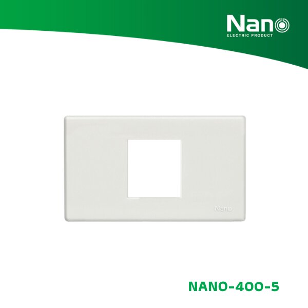 NANO หน้ากากขอบเหลี่ยม 2x4 นิ้ว 2 ช่องกลาง Classic series สีขาว (80 ชิ้น/กล่อง) รุ่น NANO-400-5 ...