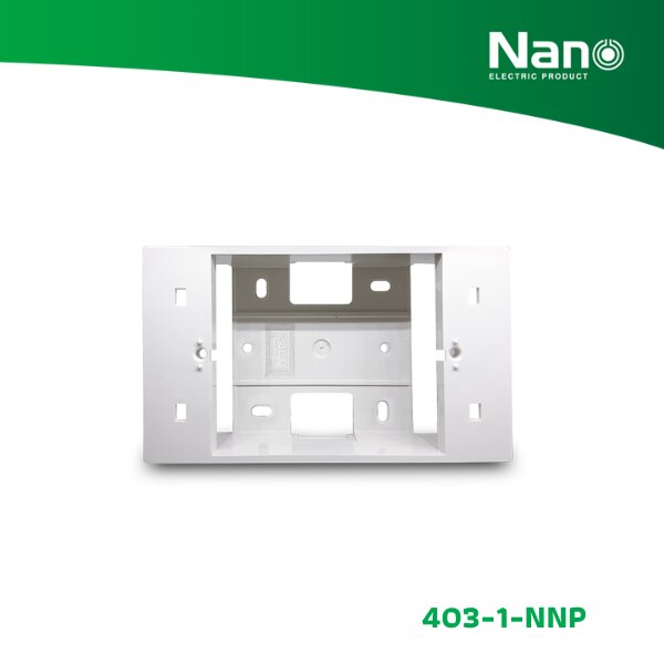 NANO กล่องลอยขอบเหลี่ยม NANO PLUS ขนาด 2x4x1.5" สีขาว (50 ชิ้น/กล่อง) รุ่น 403-1-NNP - NANO ...