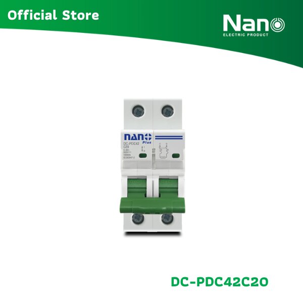 NANO เซอร์กิตเบรกเกอร์ NANO PLUS 10kA DC 2P 500V (1 ชิ้น/กล่อง) รุ่น DC ...
