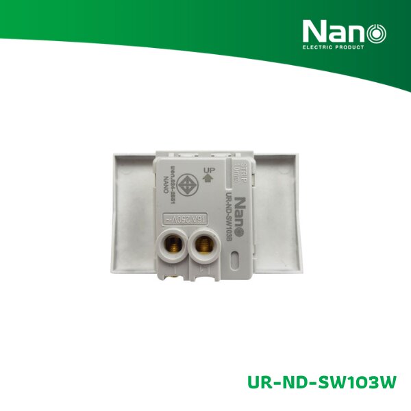 NANO สวิทซ์ 1 ทาง 16A 250V ขนาด 3 ช่อง Nordic series สีขาว (1 ชิ้น/กล่อง) รุ่น UR-ND-SW103W ...