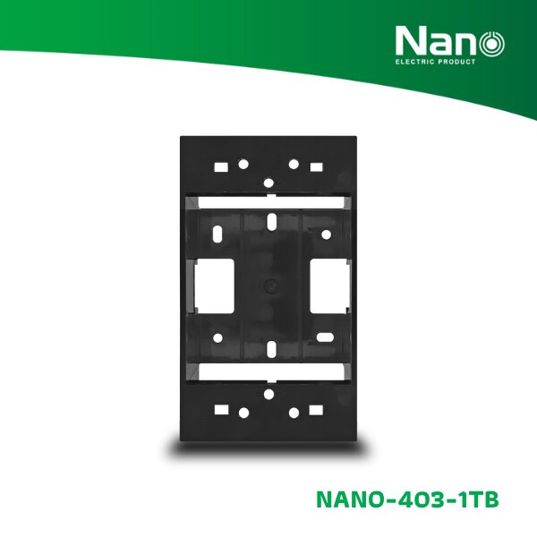 NANO กล่องลอยขอบเหลี่ยม (แบบหนา) ขนาด 2x4x1.5" สีดำ (50 ชิ้น/กล่อง) รุ่น NANO-403-1TB - NANO ...