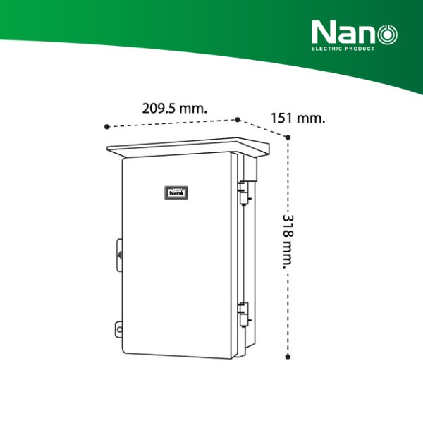 NANO ตู้กันฝน ขนาด 8x12.5x6" สีขาว (1 ชิ้น/กล่อง) รุ่น NANO-101W - NANO ...