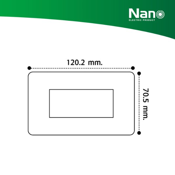NANO หน้ากากขอบมน 2x4 นิ้ว 3 ช่อง Classic series สีขาว (80 ชิ้น/กล่อง) รุ่น NANO-402-3 - NANO ...