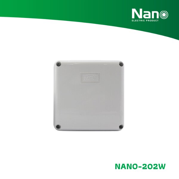 NANO กล่องกันน้ำ ขนาด 4x4x2.5" สีขาว (40 ชิ้น/กล่อง) รุ่น NANO-202W - NANO ELECTRIC PRODUCT