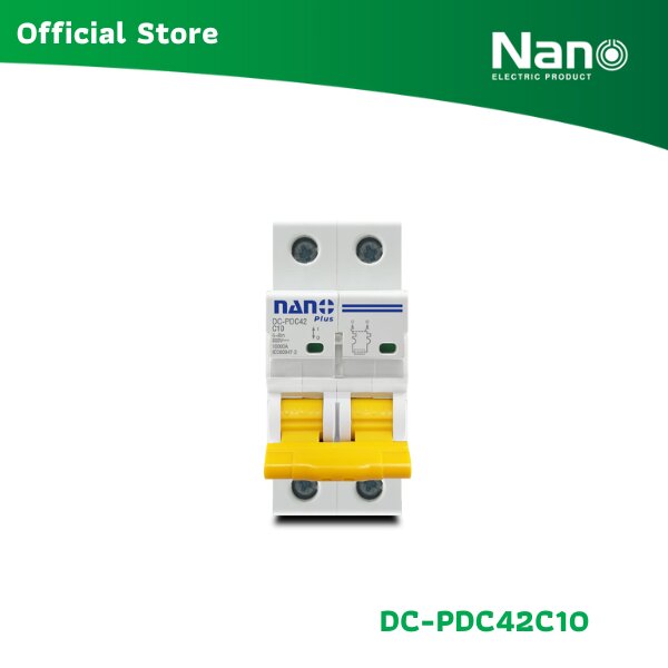 NANO เซอร์กิตเบรกเกอร์ NANO PLUS 10kA DC 2P 500V (1 ชิ้น/กล่อง) รุ่น DC-PDC42C - NANO ELECTRIC ...