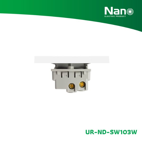 NANO สวิทซ์ 1 ทาง 16A 250V ขนาด 3 ช่อง Nordic series สีขาว (1 ชิ้น/กล่อง) รุ่น UR-ND-SW103W ...