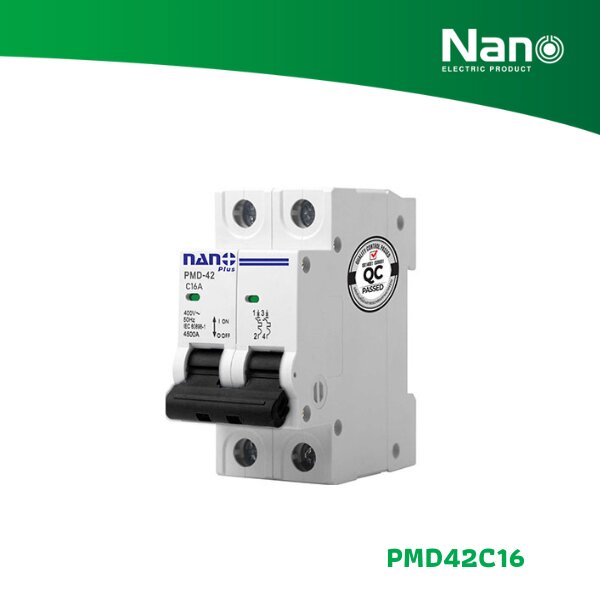 NANO เซอร์กิตเบรกเกอร์ NANO PLUS 2P 16A 10kA (1 ชิ้น/กล่อง, 6 ชิ้น ...