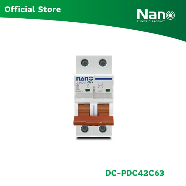 NANO เซอร์กิตเบรกเกอร์ NANO PLUS 10kA DC 2P 500V (1 ชิ้น/กล่อง) รุ่น DC ...