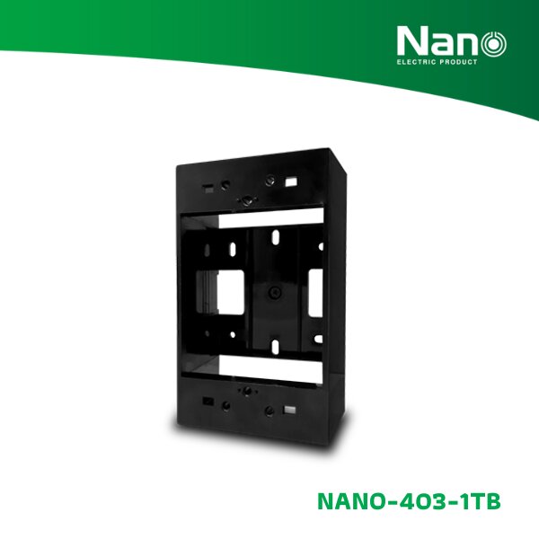 NANO กล่องลอยขอบเหลี่ยม (แบบหนา) ขนาด 2x4x1.5" สีดำ (50 ชิ้น/กล่อง) รุ่น NANO-403-1TB - NANO ...