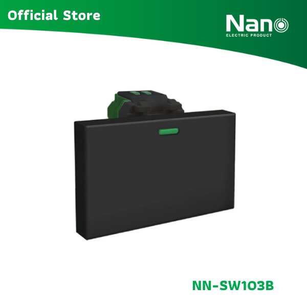 NANO สวิทซ์ 1 ทาง ขนาด 3 ช่อง (แบบมีพรายน้ำ) Classic series สีดำ (1 ชิ้น/กล่อง, 10 ชิ้น/กล่อง ...