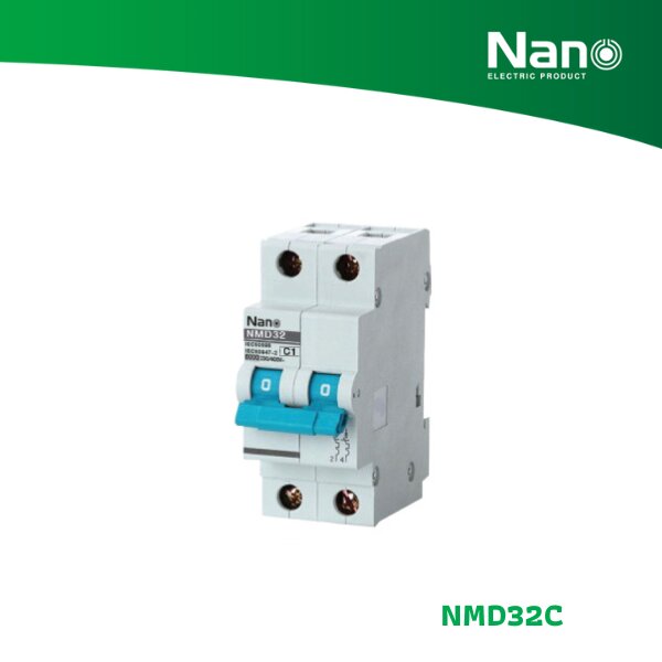 NANO เซอร์กิตเบรกเกอร์ MCB 2 Pole 6A 6kA (6 ชิ้น/กล่อง) รุ่น NMD32C6 ...