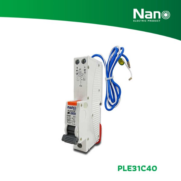 NANO เซอร์กิตเบรกเกอร์กันดูด NANO PLUS 1P+N 40A 6kA (1 ชิ้น/กล่อง) รุ่น ...