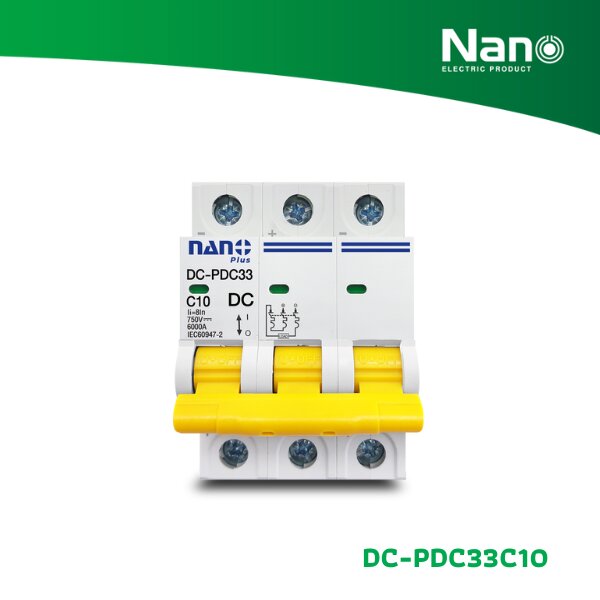 NANO เซอร์กิตเบรกเกอร์ NANO PLUS 6kA DC 3P 750V (1 ชิ้น/กล่อง) รุ่น DC ...