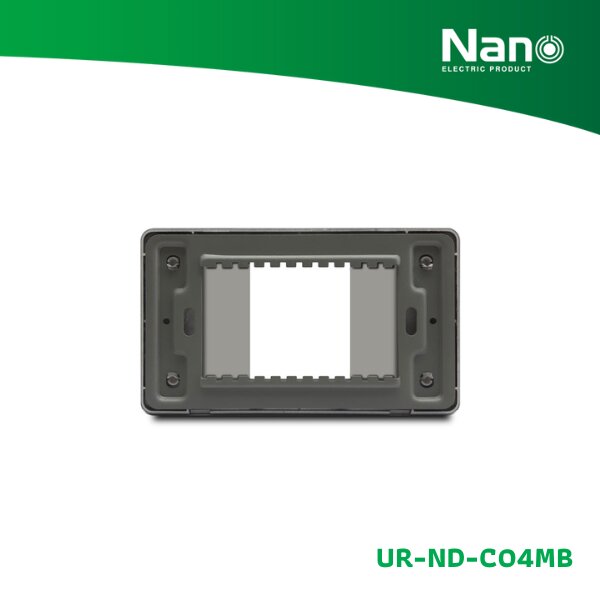 NANO แผงหน้ากากขอบมน ขนาด 1.5 ช่อง Nordic series สีดำด้าน (1 ชิ้น/กล่อง) รุ่น UR-ND-C04MB - NANO ...