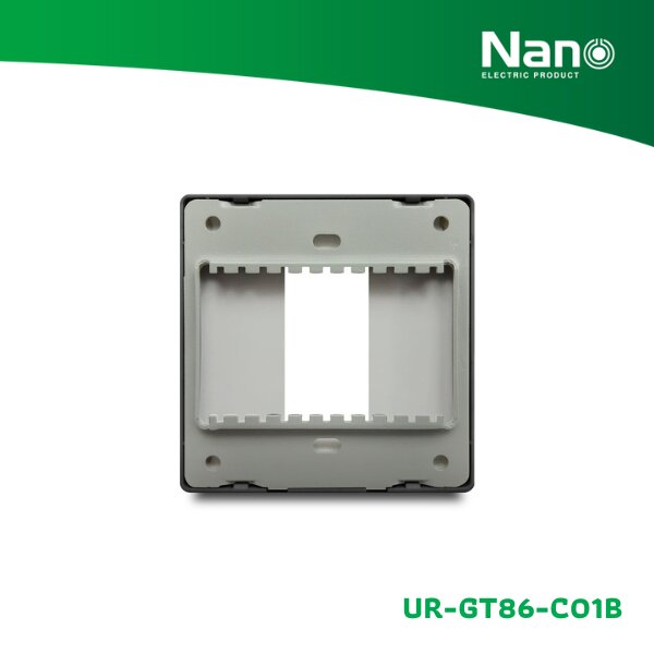 NANO แผงหน้ากาก 3 x 3" + ตะแกรงเหล็ก ขนาด 1 ช่อง GT86 series สีดำ (1 ชิ้น/กล่อง) รุ่น UR-GT86 ...