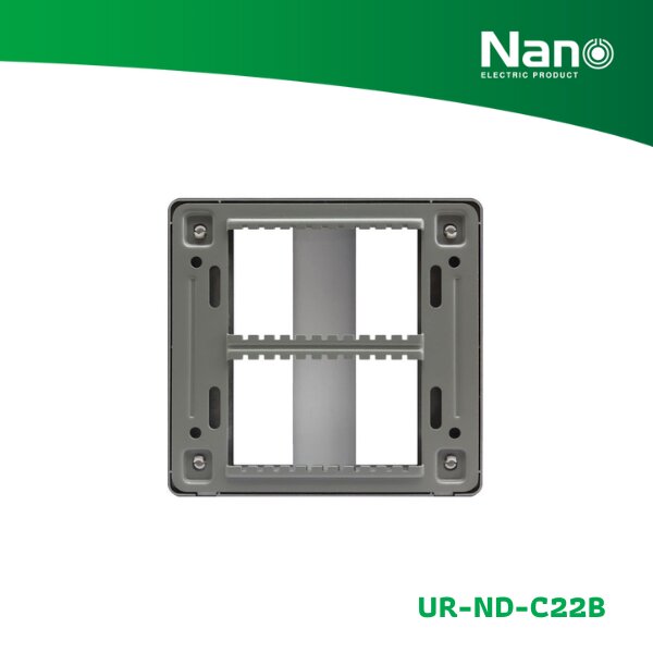 NANO แผงหน้ากากขอบมน ขนาด 4 ช่อง Nordic series สีดำ (1 ชิ้น/กล่อง) รุ่น UR-ND-C22B - NANO ...