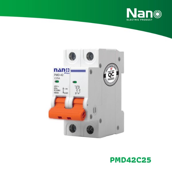 NANO เซอร์กิตเบรกเกอร์ NANO PLUS 2P 25A 10kA (1 ชิ้น/กล่อง, 6 ชิ้น ...