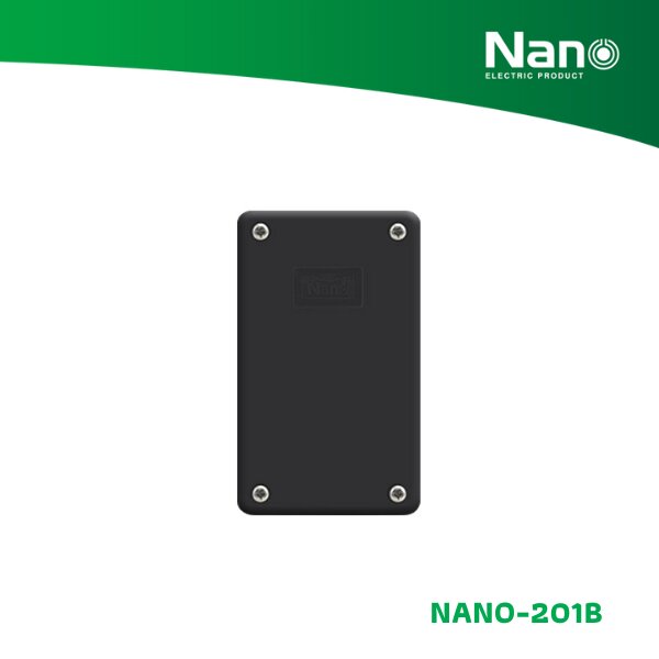 NANO กล่องกันน้ำ ขนาด 2x4x2" สีดำ (60 ชิ้น/กล่อง) รุ่น NANO-201B - NANO ELECTRIC PRODUCT
